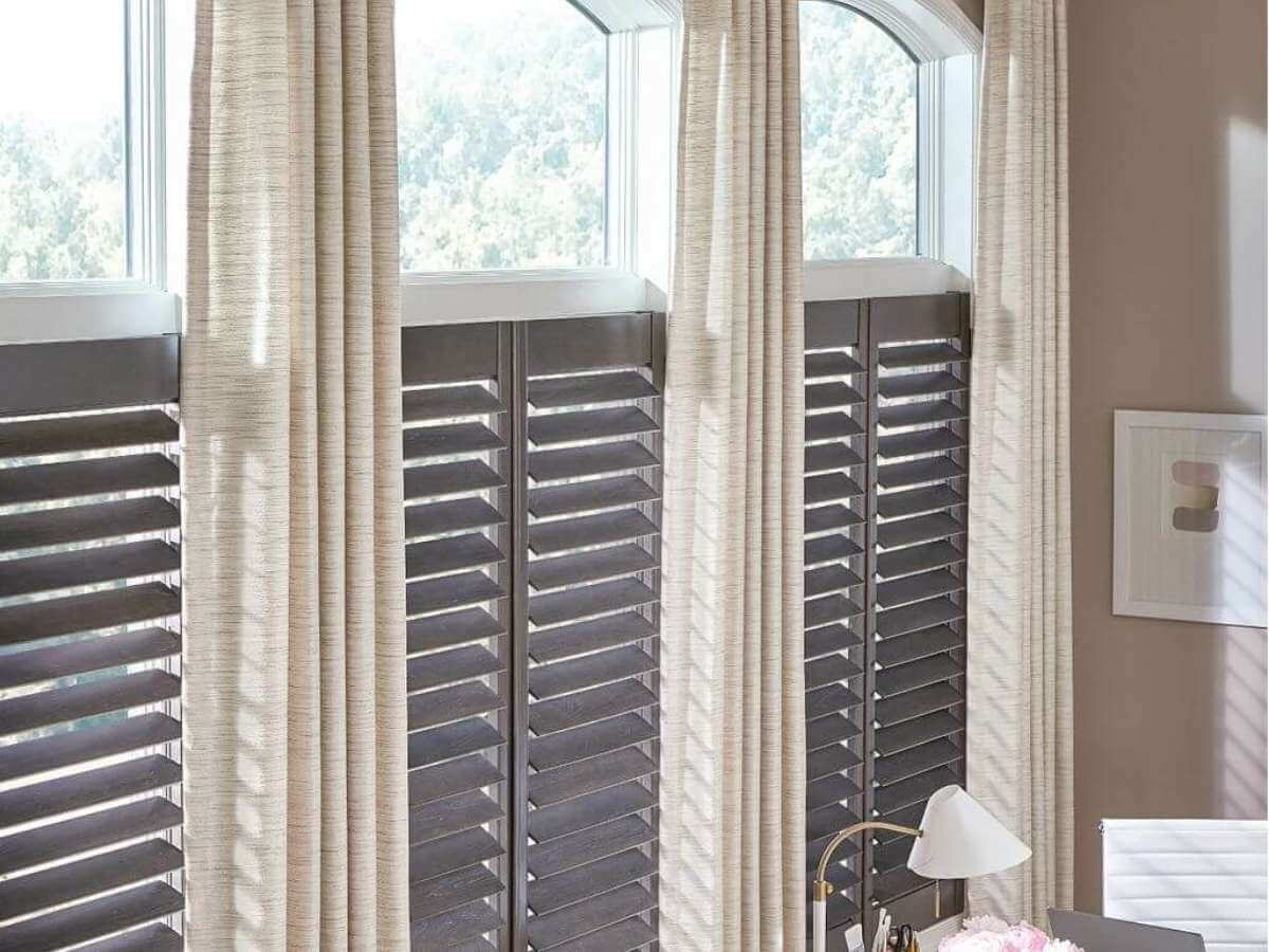 Plantation Shutters with Curtains: A Style Guide
